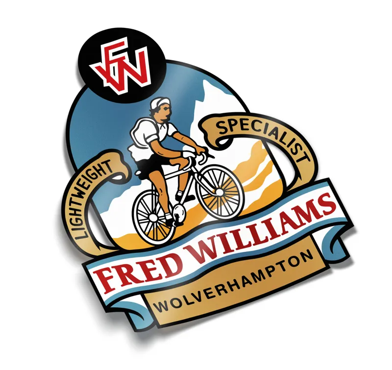 Fred Williams Cycles Retro Vinyl Decal - White